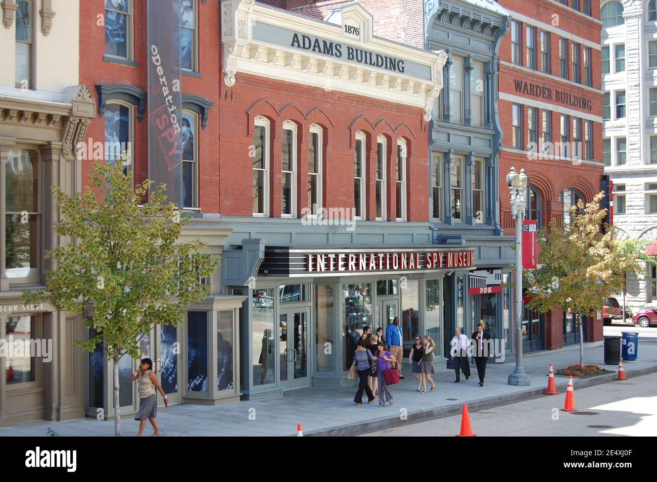 International Spy Museum Washington DC USA Adams building people ...