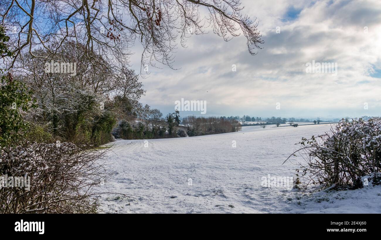 Winter Scene, Snowy Countryside Stock Photo - Alamy