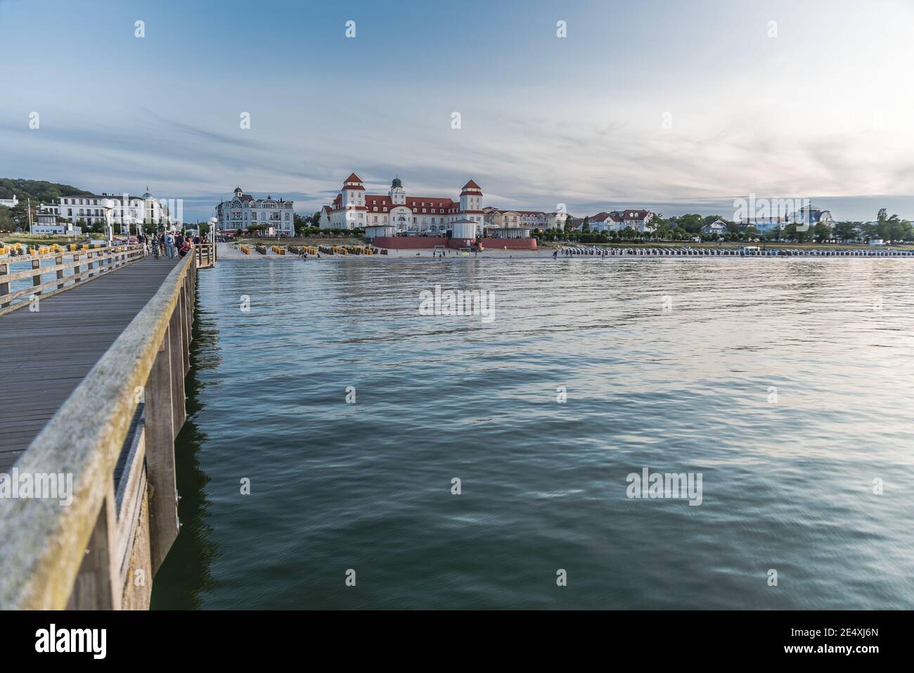 Binz beach with spa house binz hi-res stock photography and images - Alamy