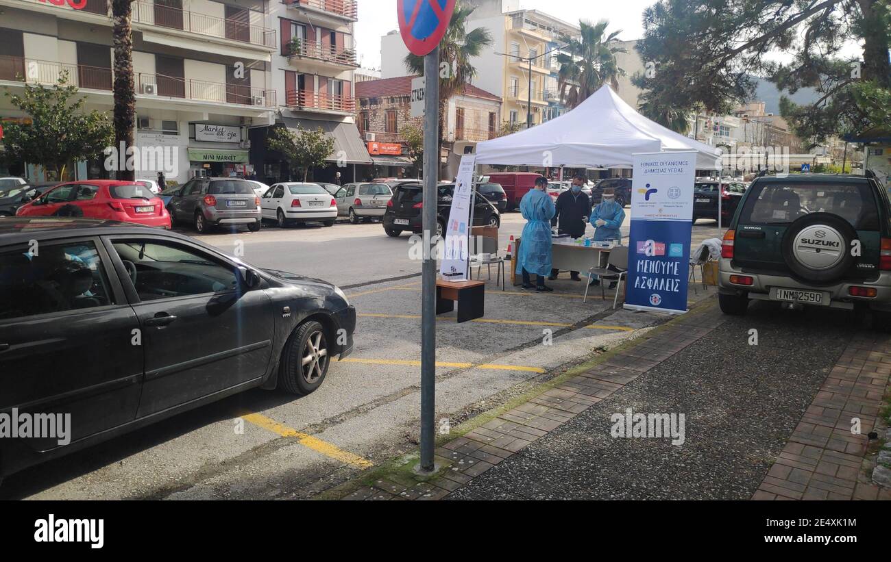 free covid-19, coronavirus epidemy rapid test lab on streets during ...