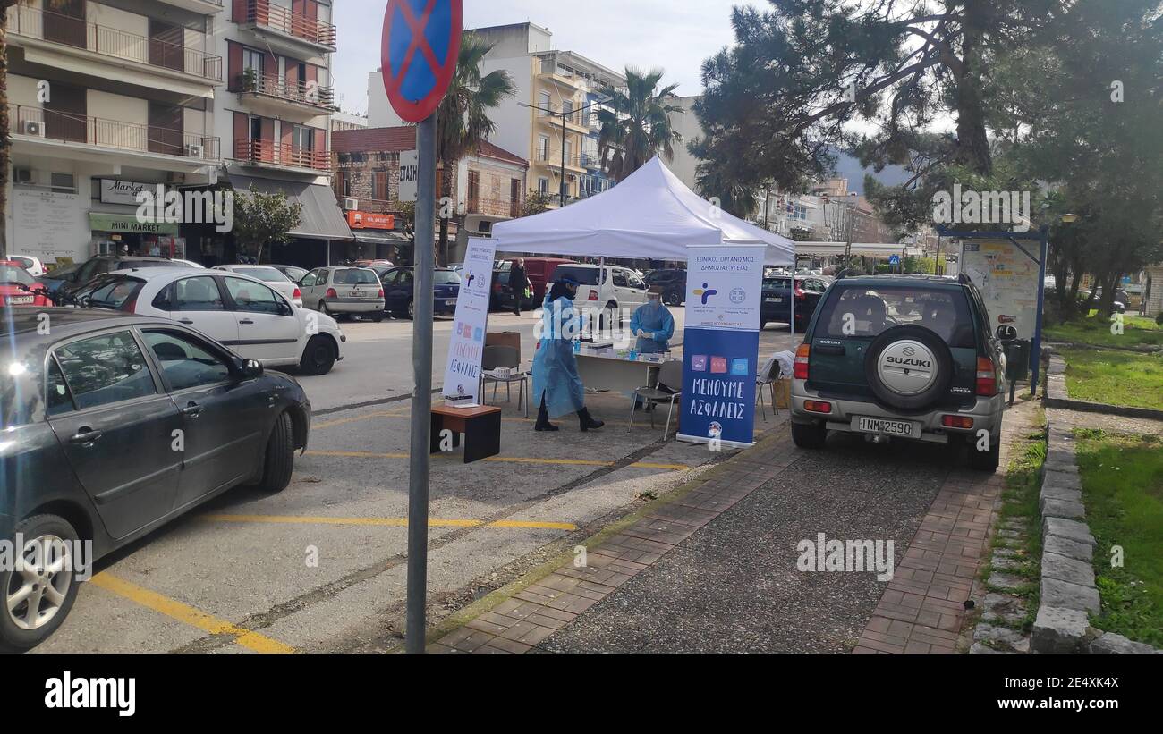 free covid-19, coronavirus epidemy rapid test lab on streets during ...