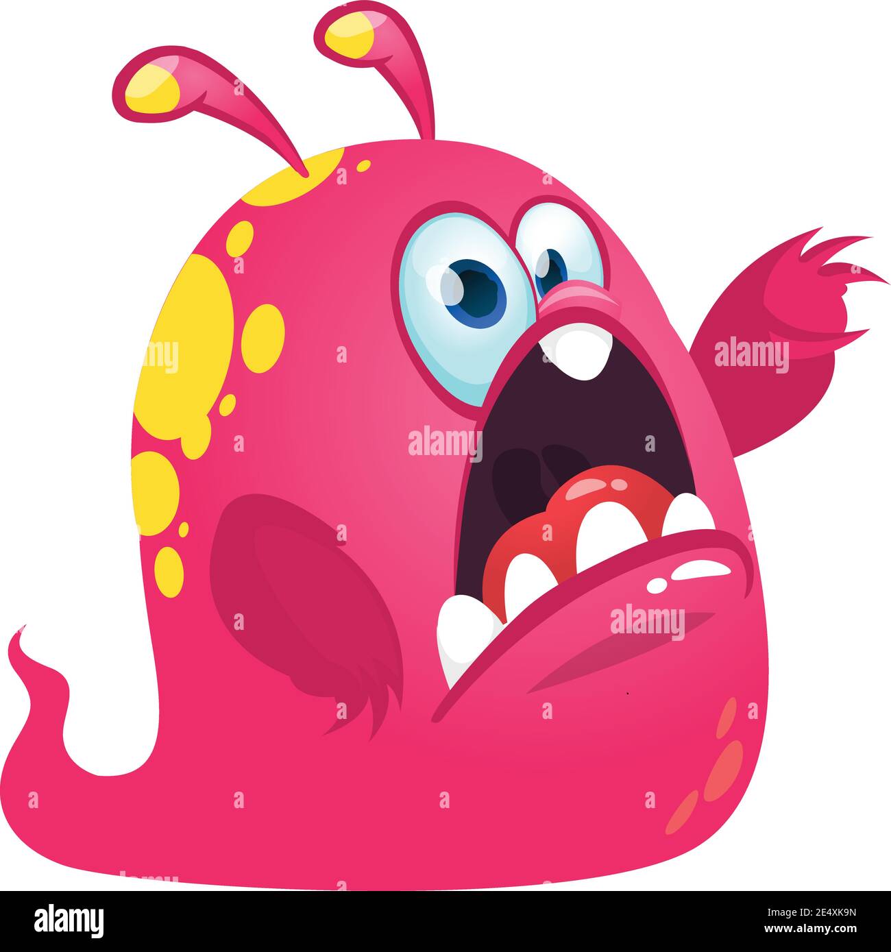 Angry cartoon monster expression. Vector Halloween illustration Stock ...