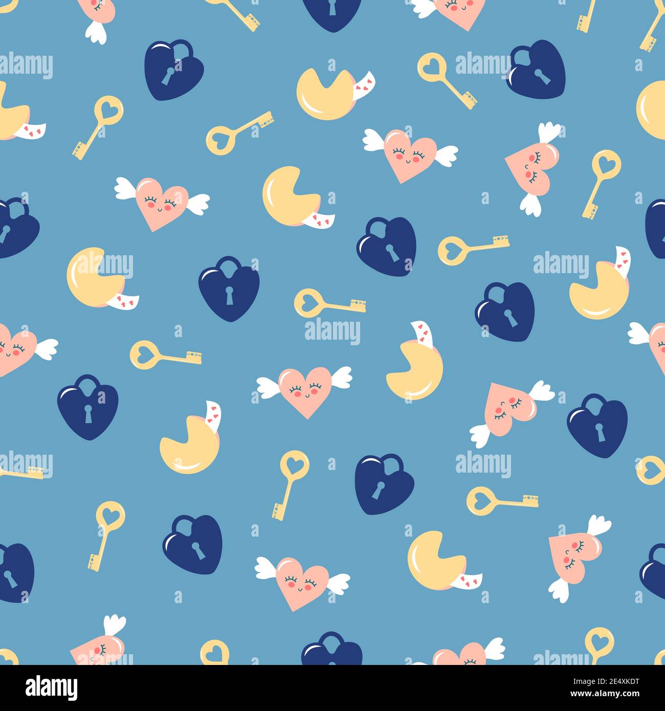 Valentine's day cute seamless pattern Stock Vector Image & Art - Alamy