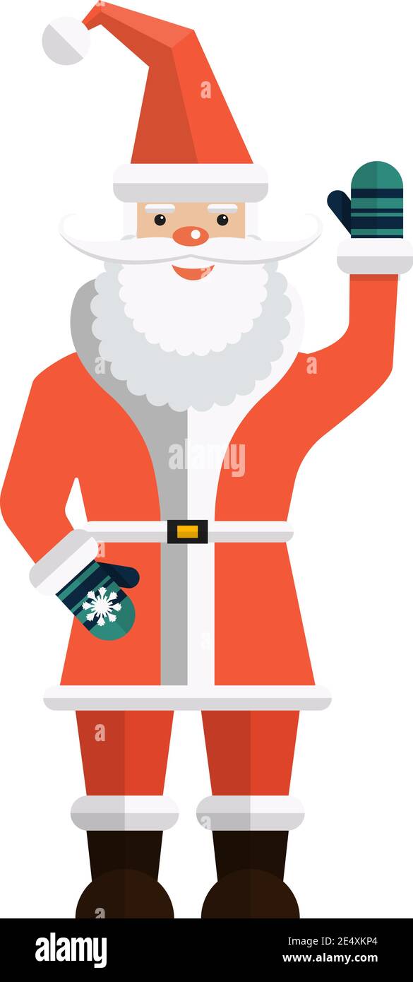 Santa Claus icon, flat vector isolated illustration. Christmas and New ...