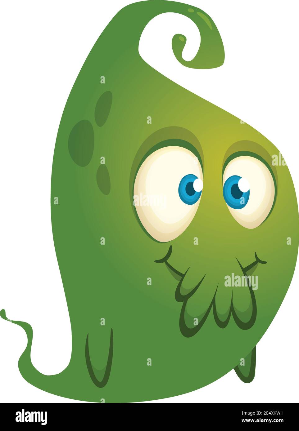 Funny cartoon flying monster. Vector illustration. Halloween design ...