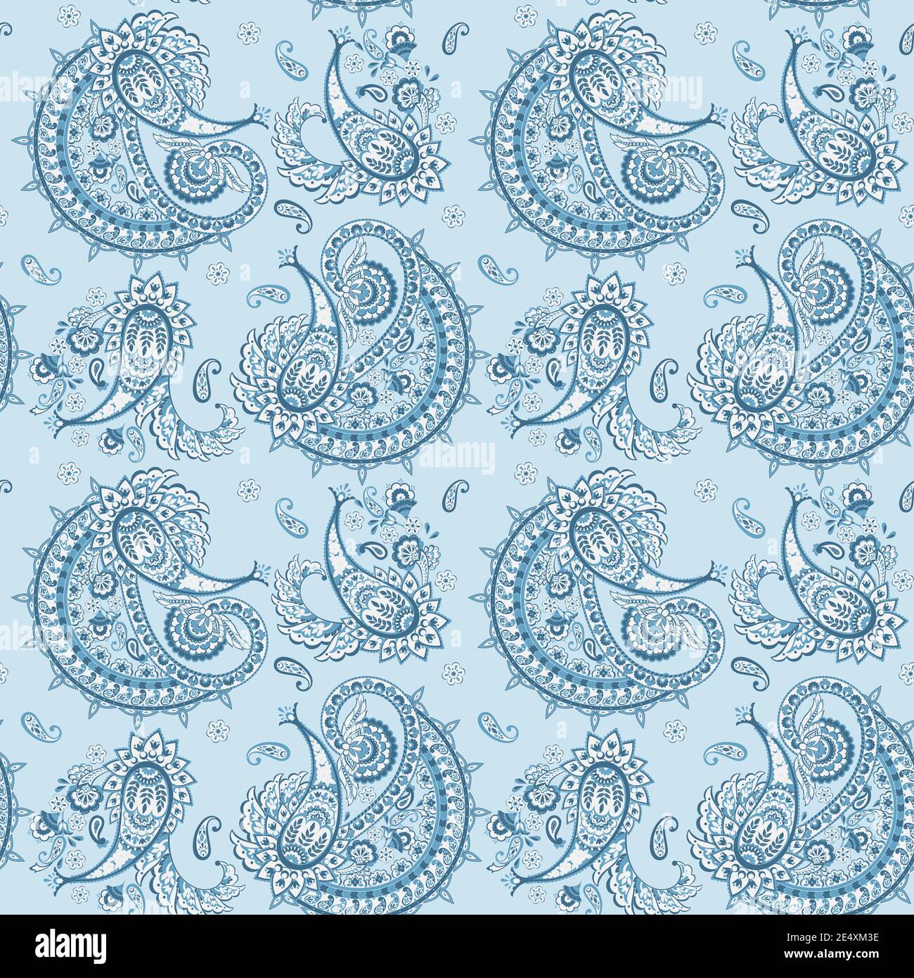 Paisley Ornamental seamless pattern. kalamkari vector fabric background ...