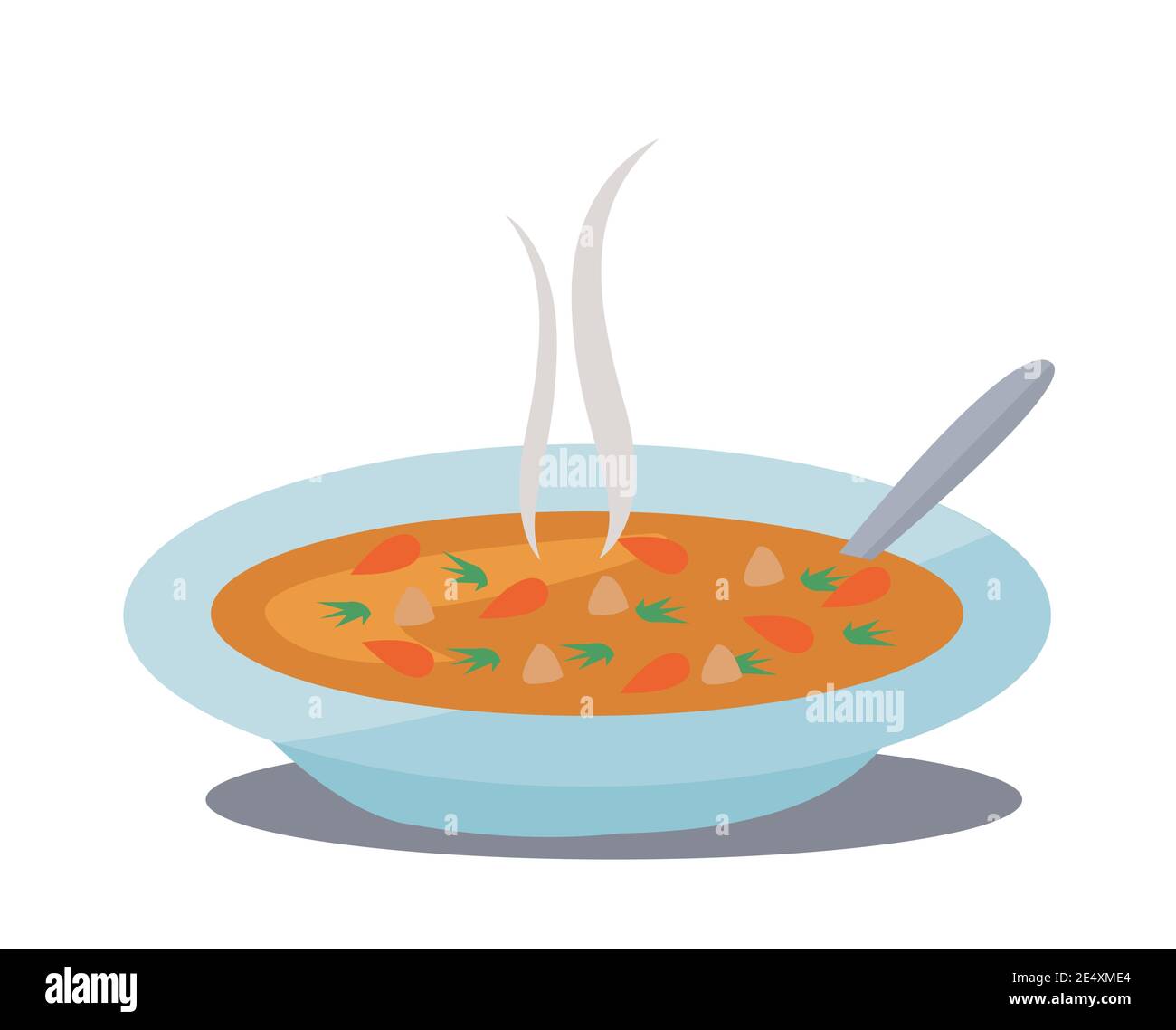 Hot vegetable soup vector illustration Stock Vector Image & Art - Alamy