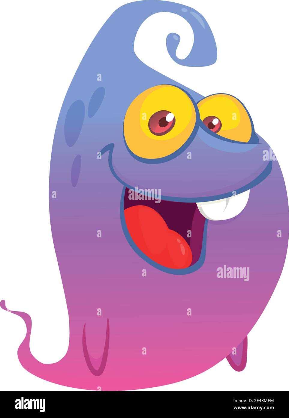 Funny cartoon flying monster. Vector illustration. Halloween design ...