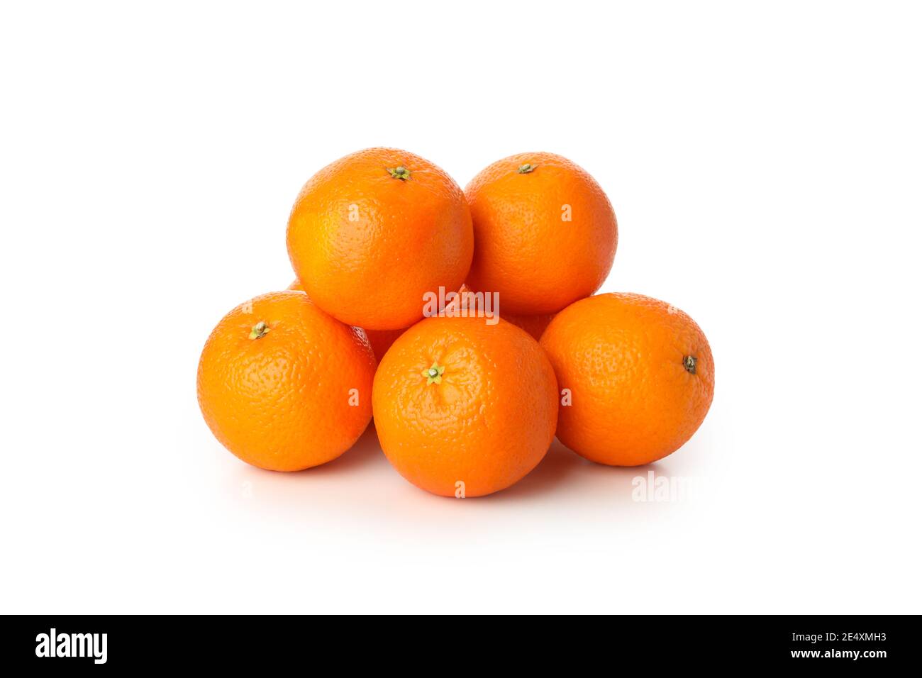 Group of ripe mandarins isolated on white background Stock Photo - Alamy