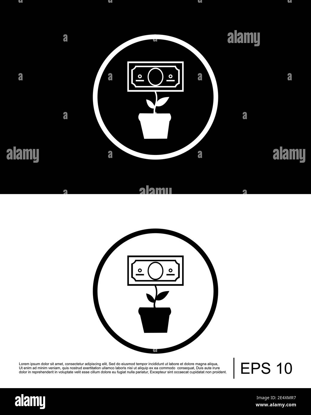 Wealth growing concept money Black and White Stock Photos & Images - Alamy