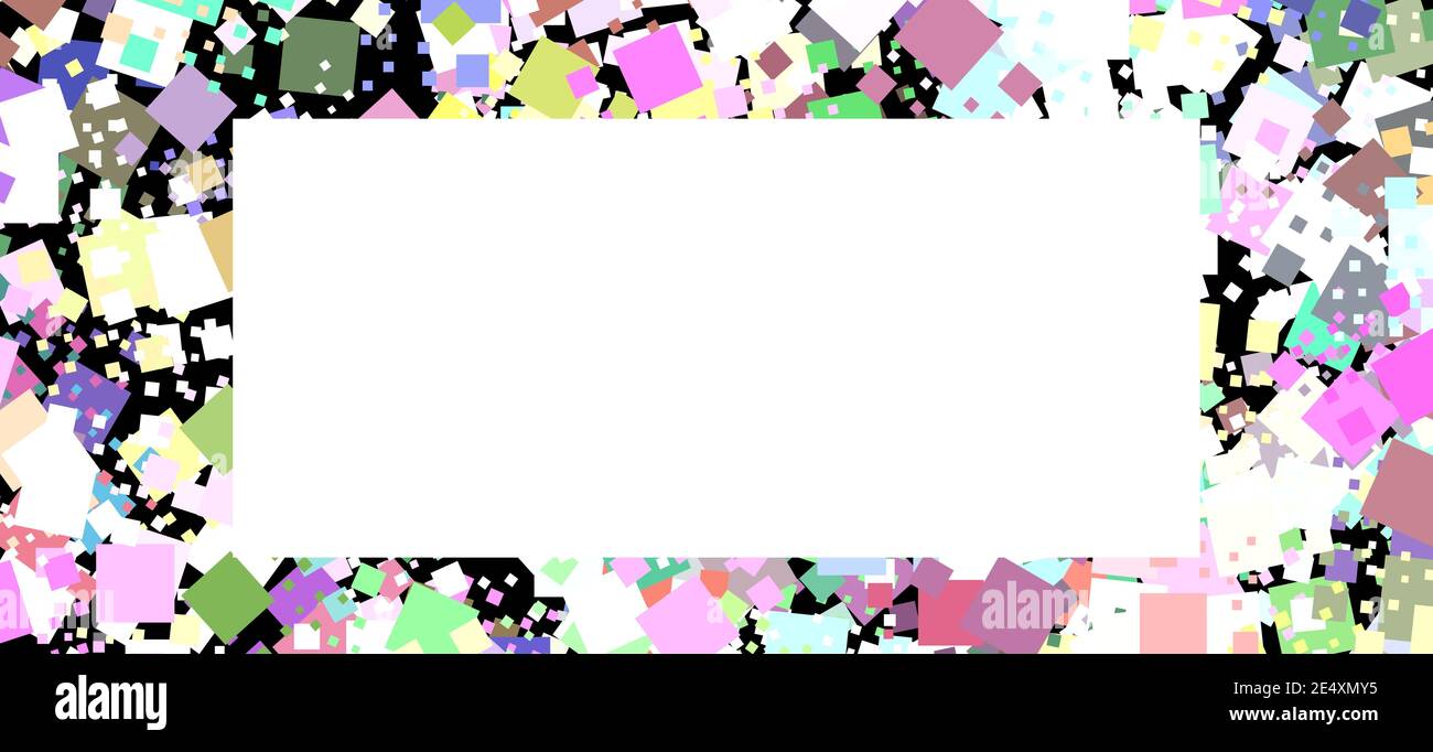 Frame with colorful abstract patterns with space for text in the center ...