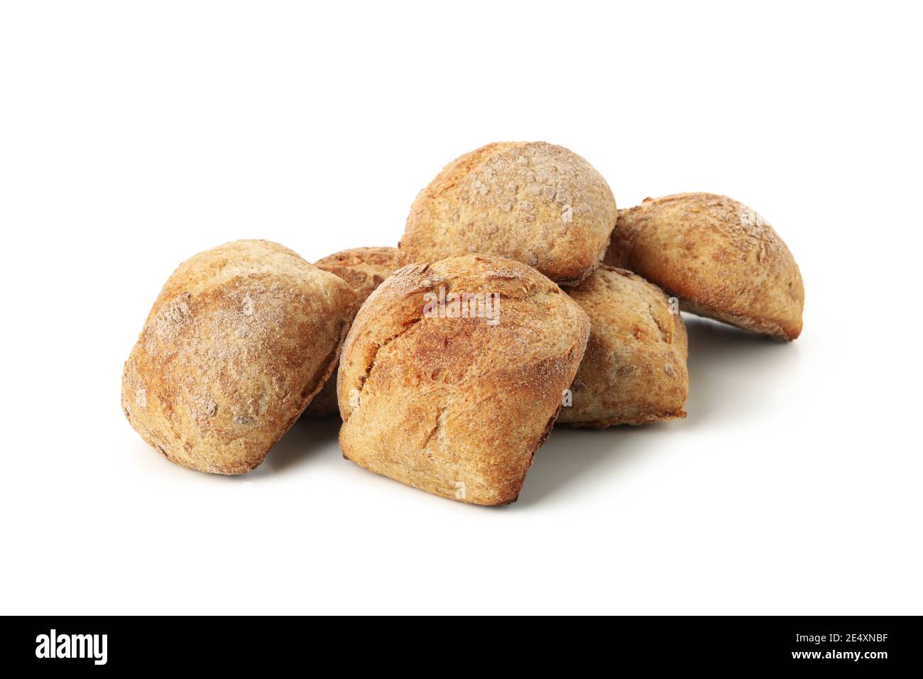 Fresh baked buns isolated on white background Stock Photo - Alamy