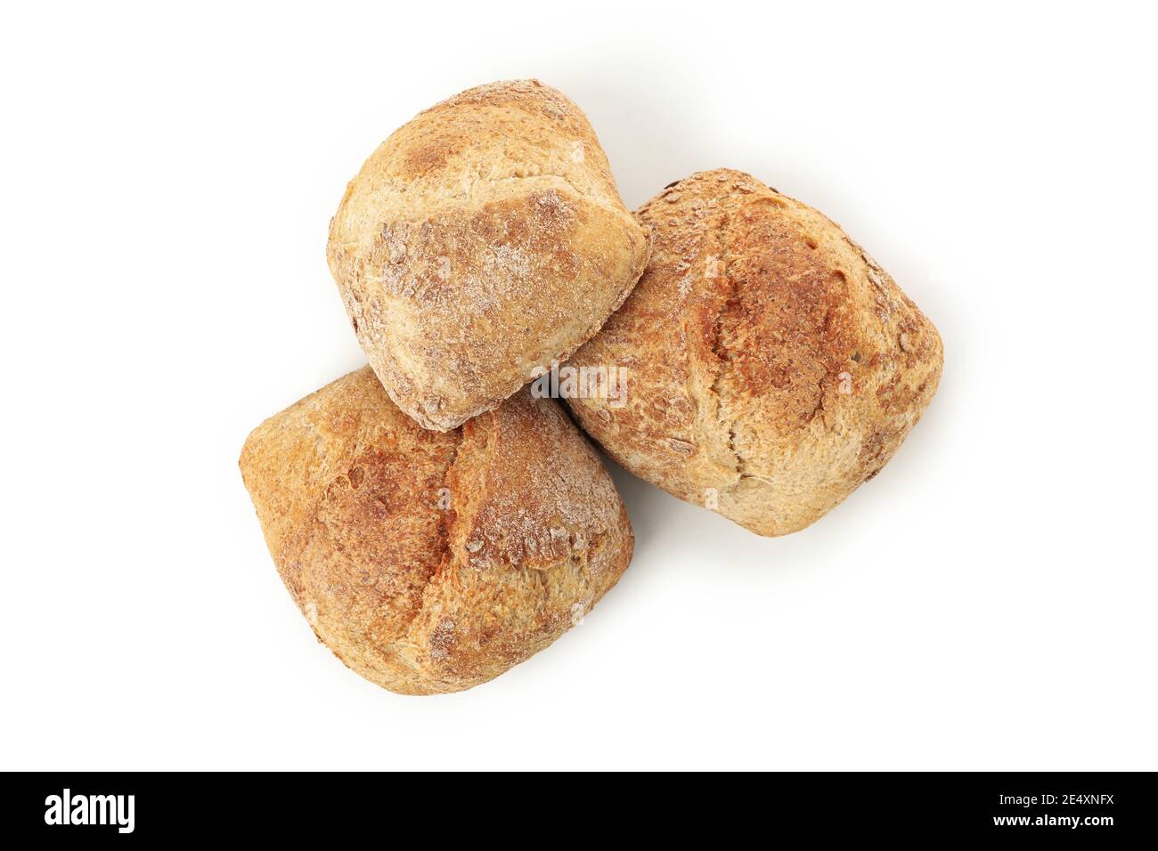 Fresh baked buns isolated on white background Stock Photo - Alamy