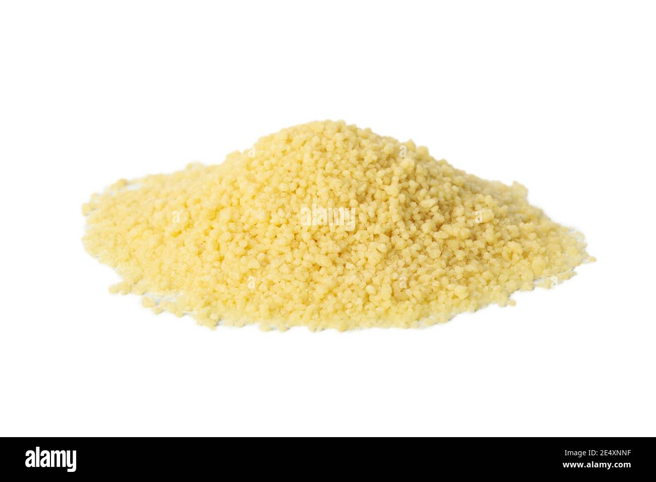 Bunch of raw couscous isolated on white background Stock Photo - Alamy