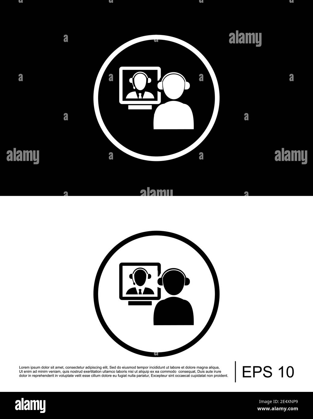 Communication, job interview, teamwork, video call icon Stock Vector ...