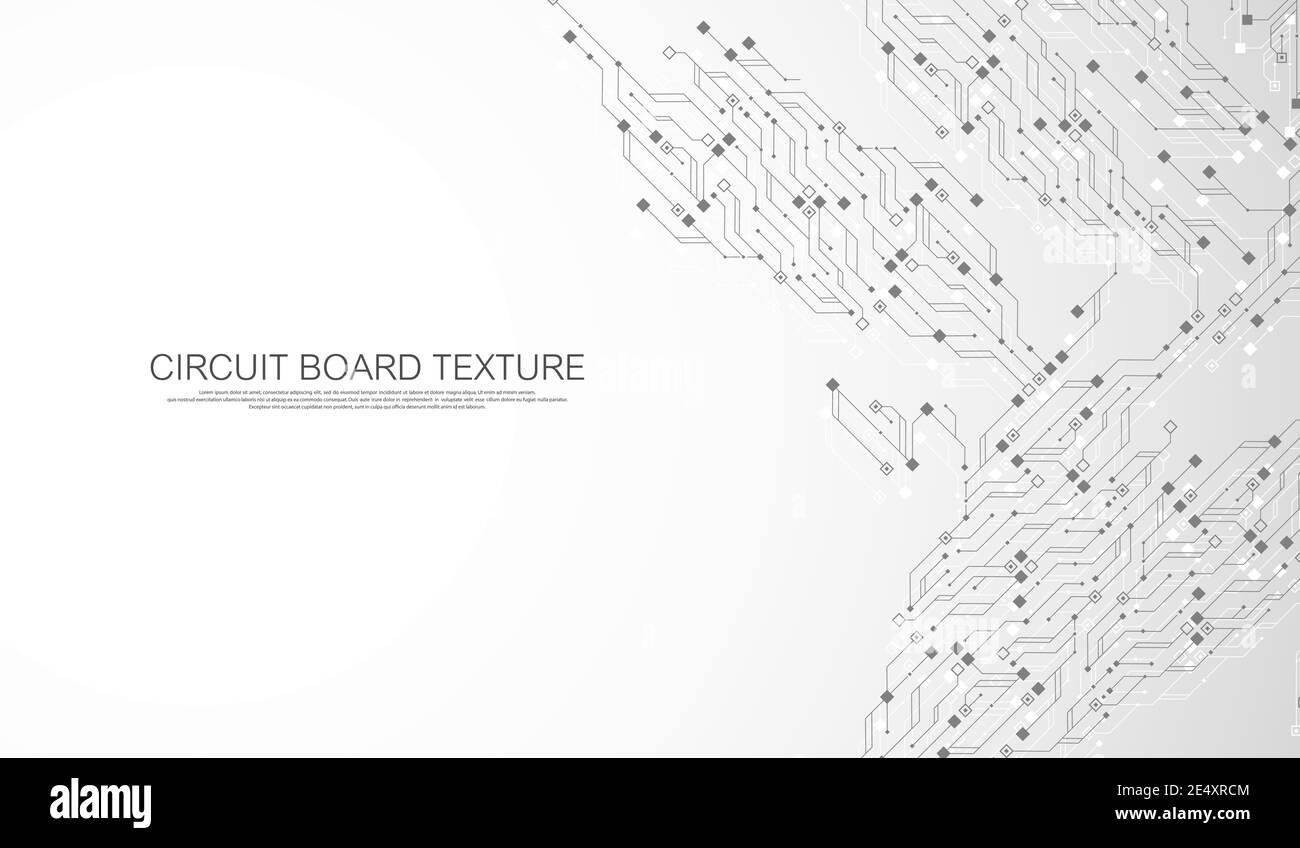 Circuit board technology background with hi-tech digital data connection system. Abstract ...