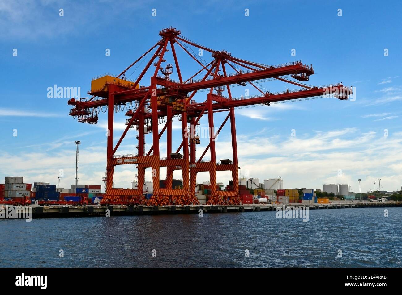 Shipping container terminal hi-res stock photography and images - Alamy