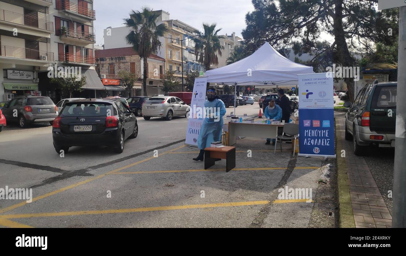 free covid-19, coronavirus epidemy rapid test lab on streets during ...