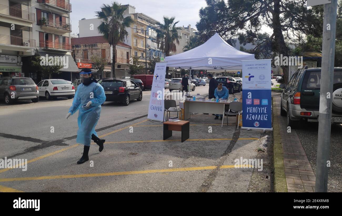 free covid-19, coronavirus epidemy rapid test lab on streets during ...