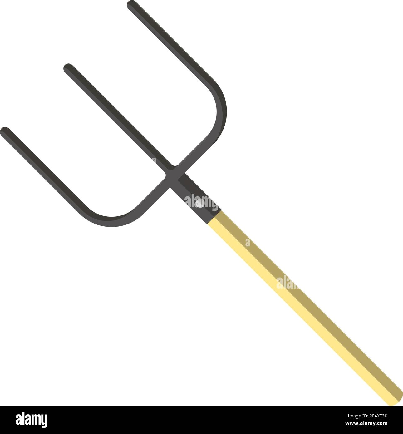 Pitchfork icon, flat vector isolated illustration. Garden tool. Farming ...