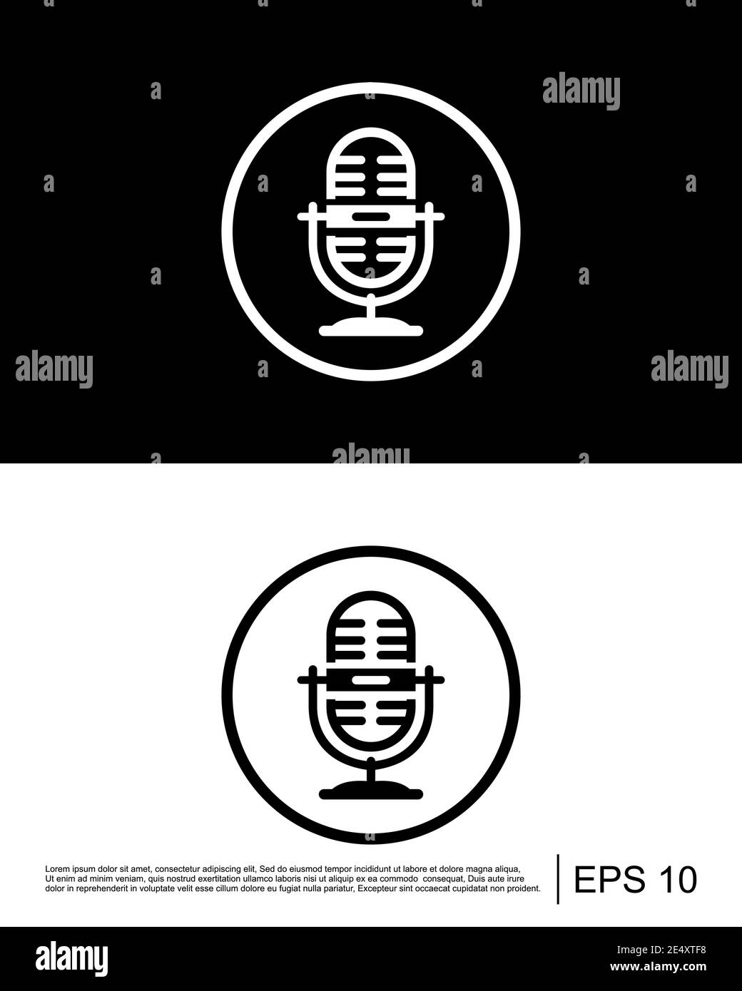 Retro microphone voice icon pictogram hi-res stock photography and ...