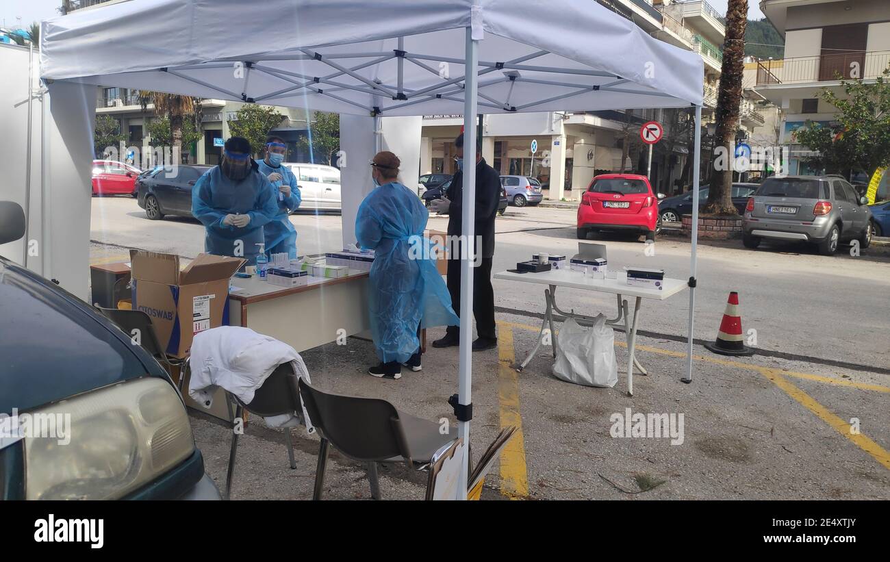 free covid-19, coronavirus epidemy rapid test lab on streets during ...