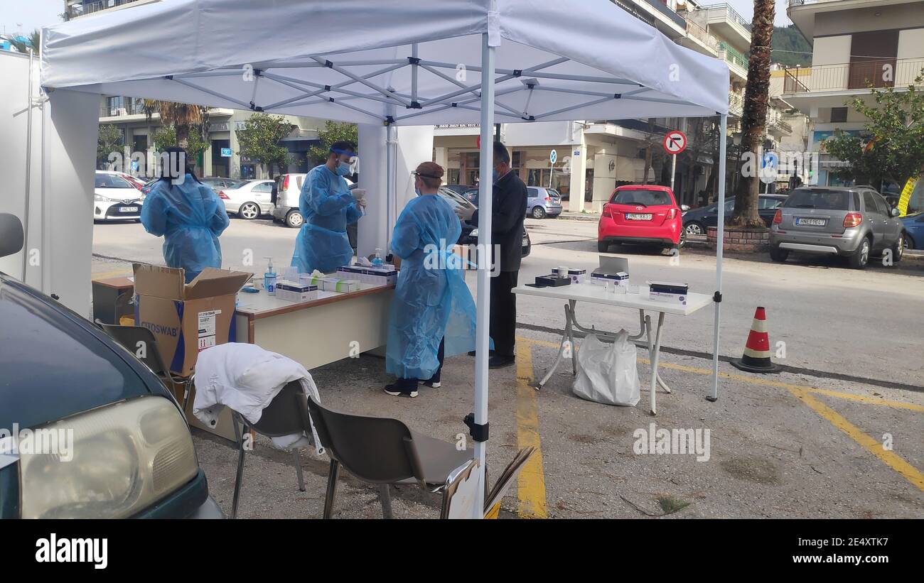free covid-19, coronavirus epidemy rapid test lab on streets during ...
