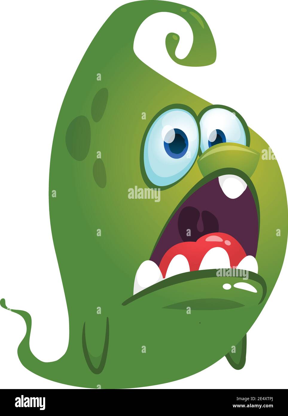 Funny cartoon monster. Vector Halloween illustration Stock Vector Image ...