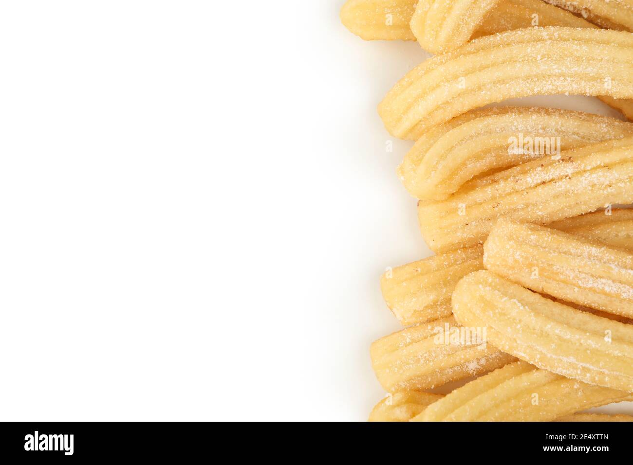 Tasty sweet churros isolated on white background Stock Photo - Alamy
