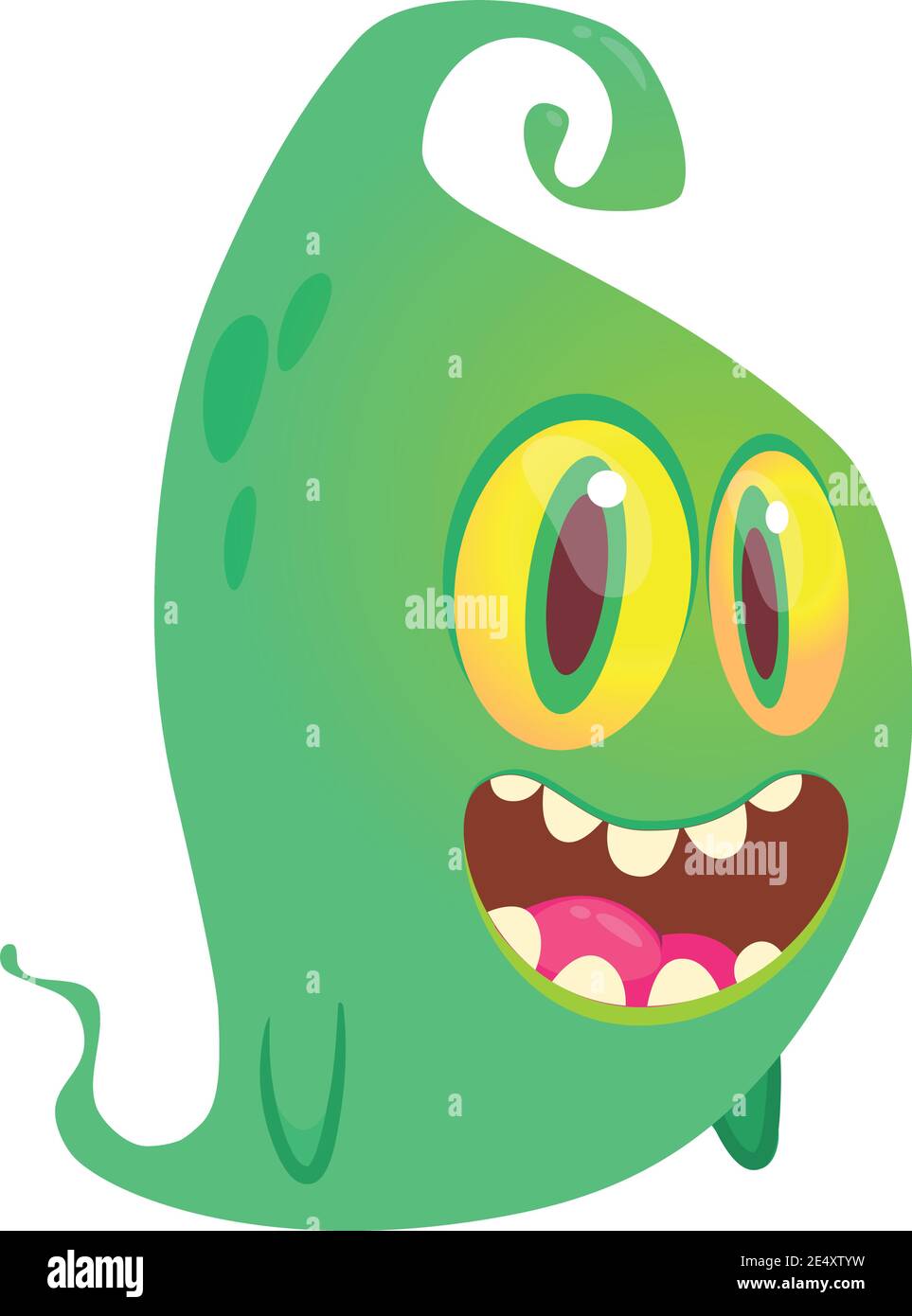 Funny cartoon flying monster. Vector illustration. Halloween design ...