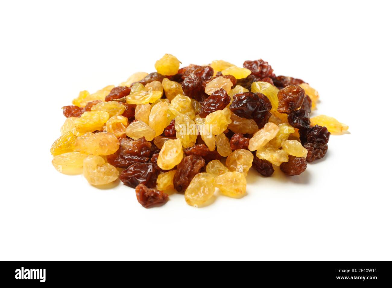 Bunch of raisins isolated on white background Stock Photo - Alamy