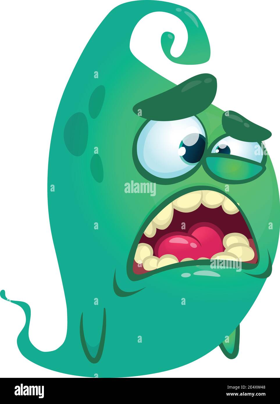 Funny cartoon monster surprised expression. Vector Halloween ...