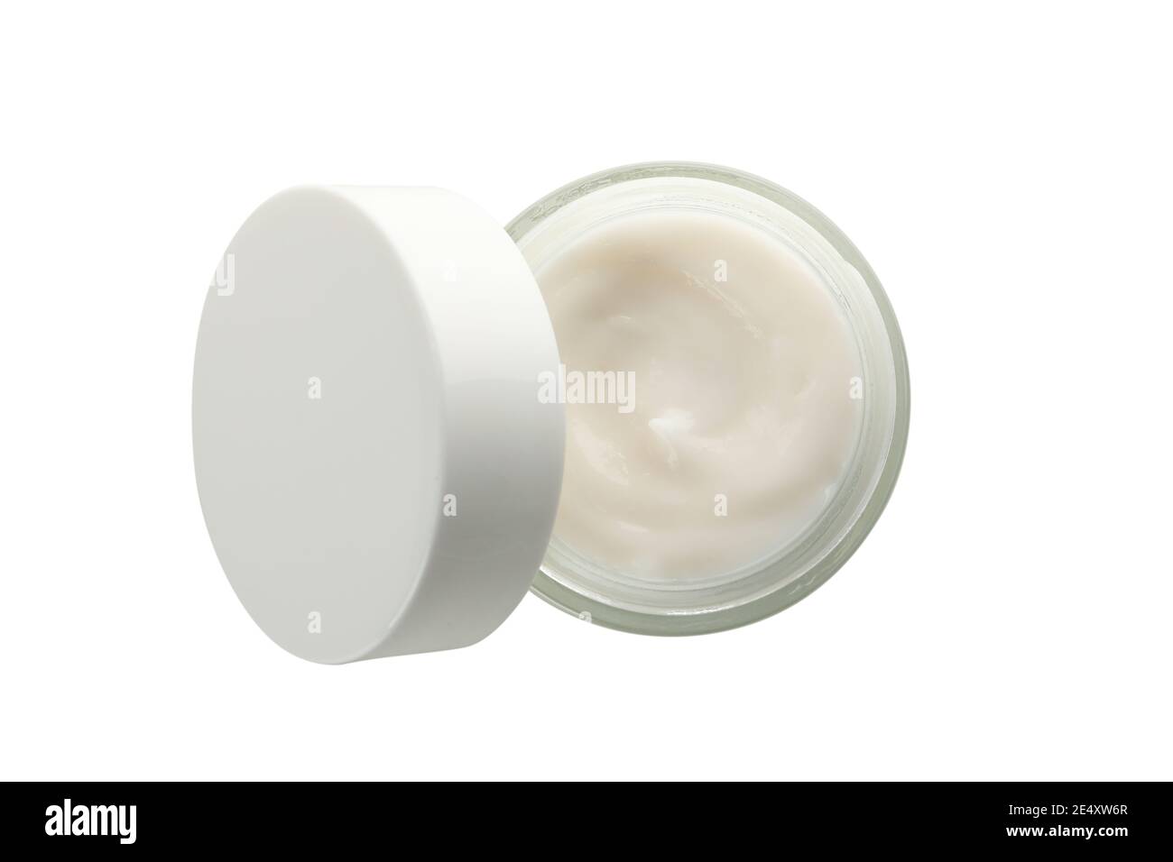 Cosmetic cream in jar isolated on white background Stock Photo - Alamy