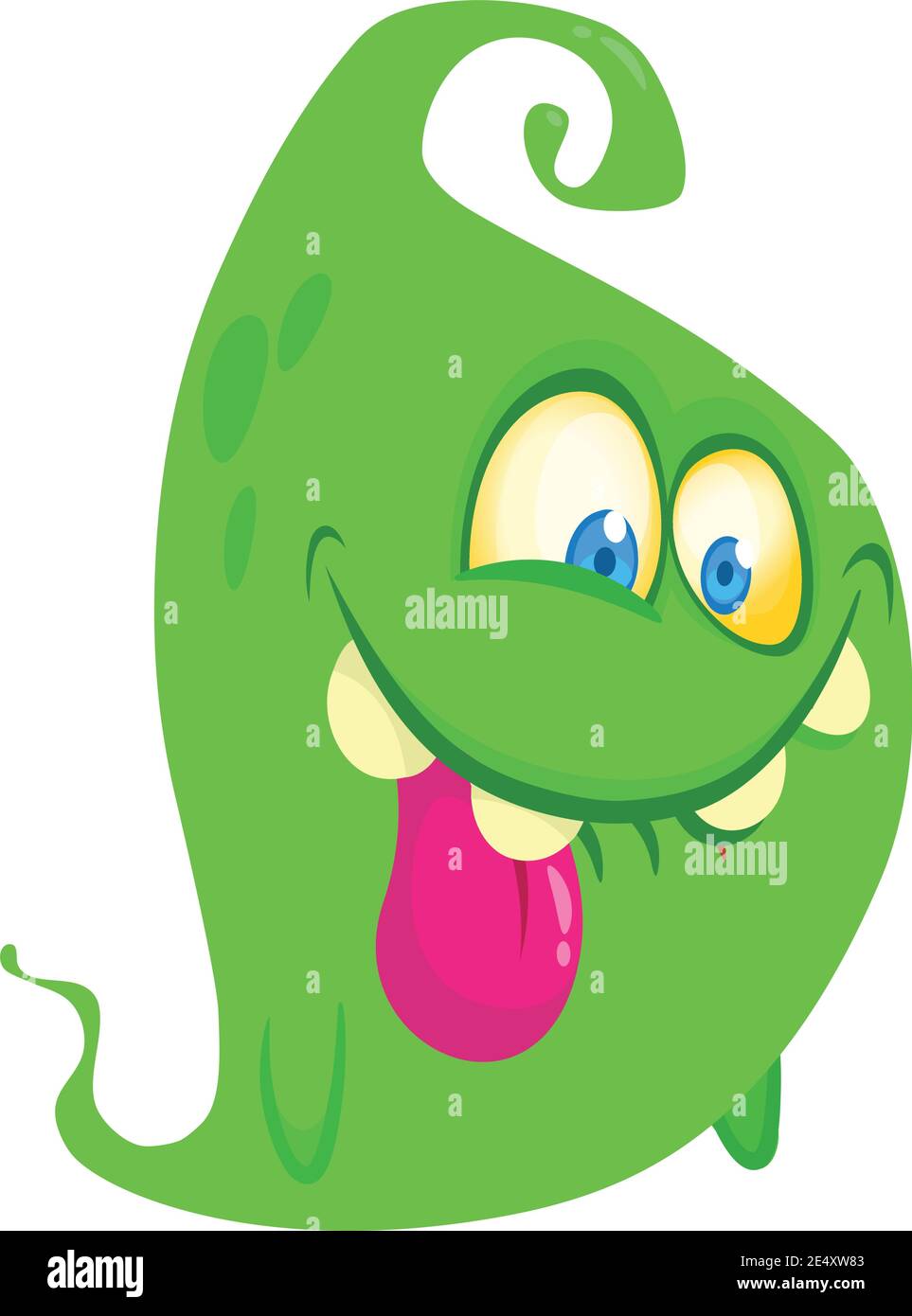 Funny cartoon flying monster. Vector illustration. Halloween design ...