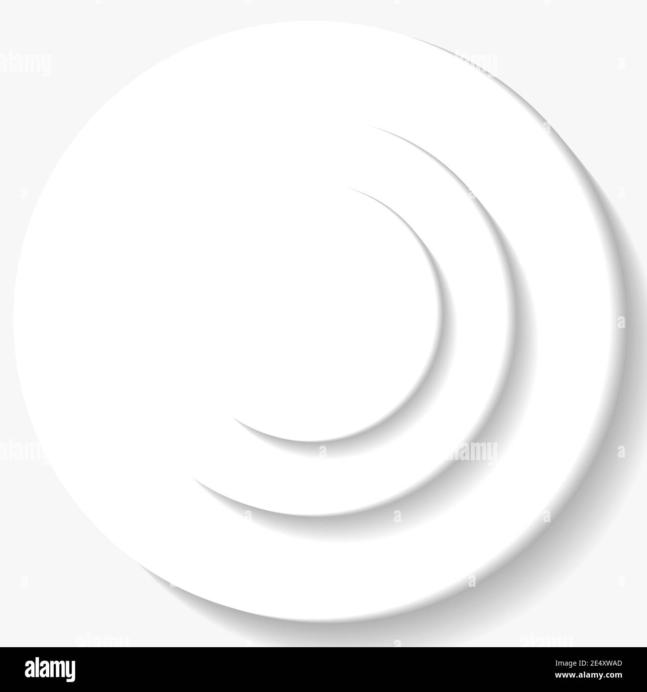 graphic design element of 3d white circles on white background, shape ...