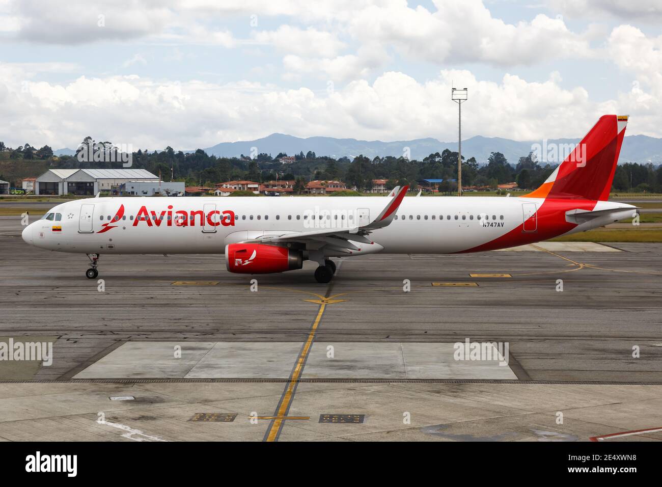 Medellin, Colombia – January 27, 2019: Avianca Airbus A321 airplane at ...