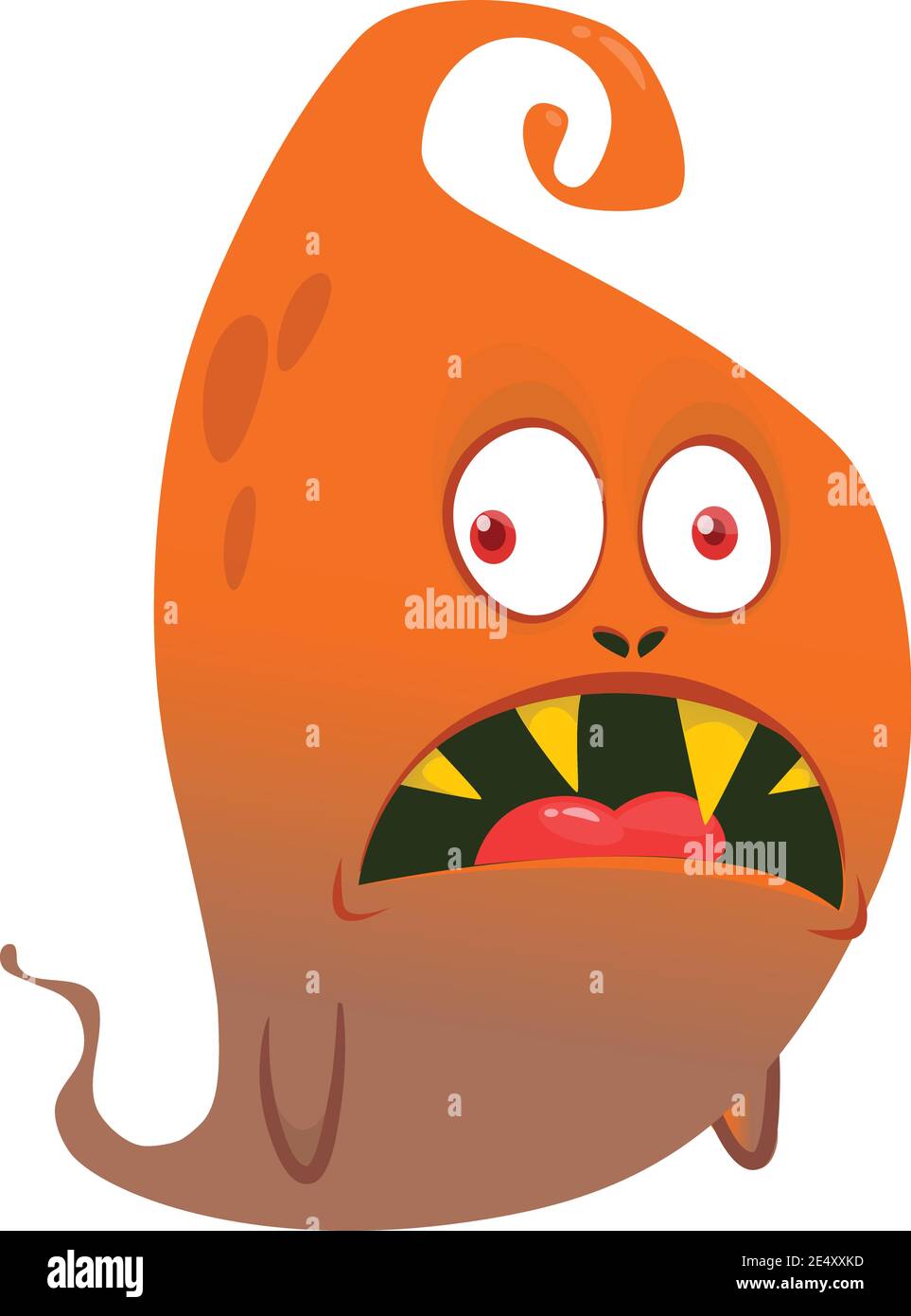Angry cartoon monster screaming. Yelling angry monster expression ...