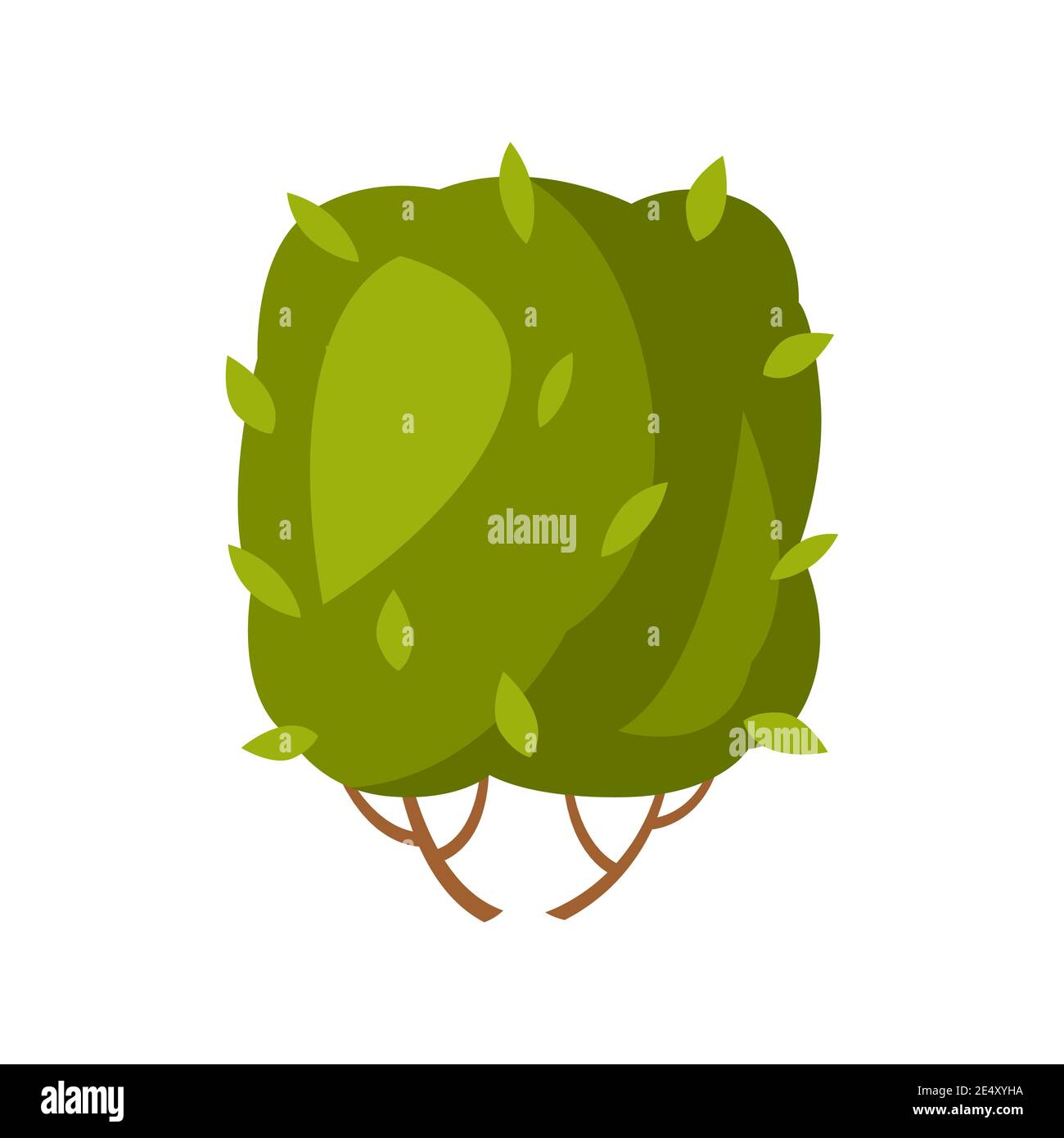 Green bush in garden Cut Out Stock Images & Pictures - Alamy