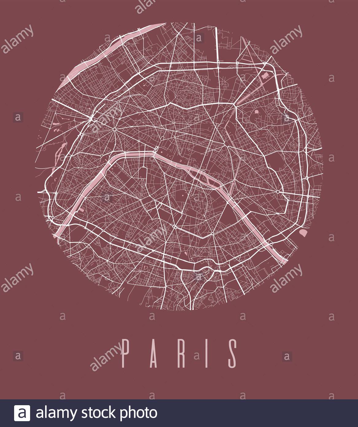 An Aerial Map Paris High Resolution Stock Photography and Images - Alamy