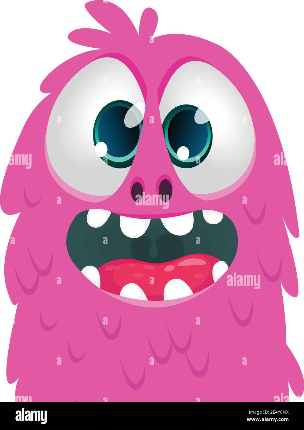 Funny cartoon monster face expression. Vector monster avatar Stock ...