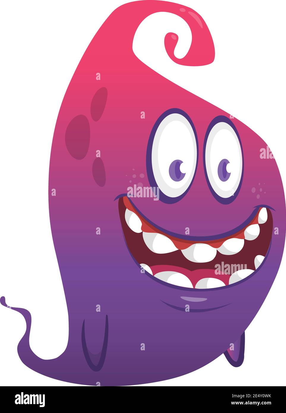 Funny cartoon flying monster. Vector illustration. Halloween design ...