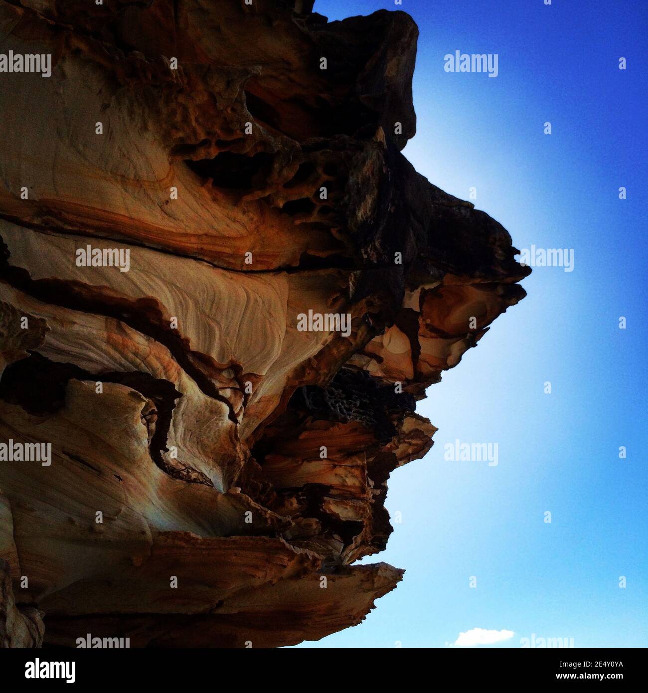 Weird Natural Rock Face Stock Photo - Alamy