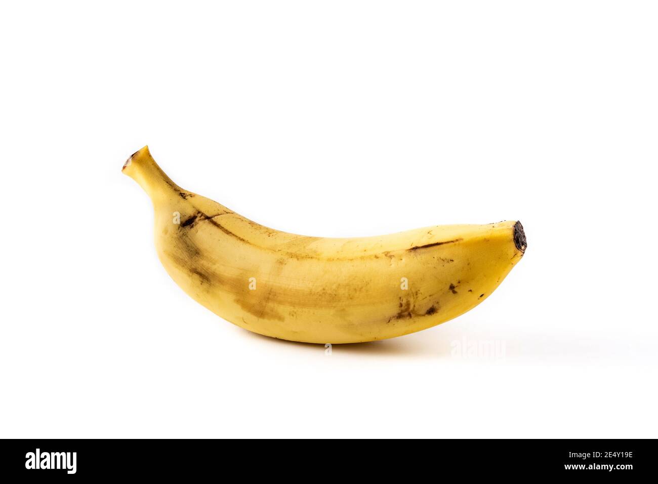 Ripe banana isolated on white background Stock Photo - Alamy