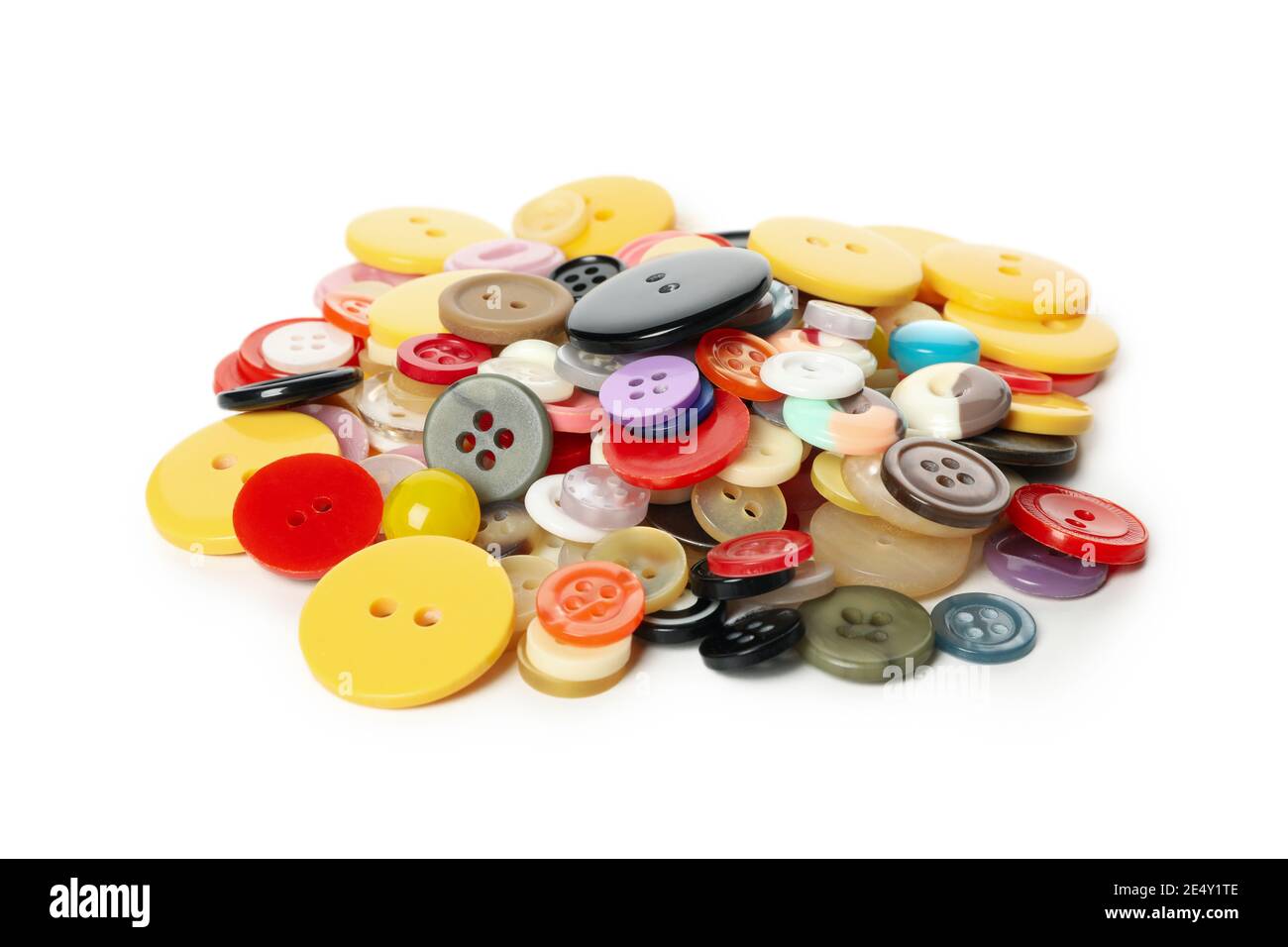 Multi colored buttons isolated on white background Stock Photo - Alamy