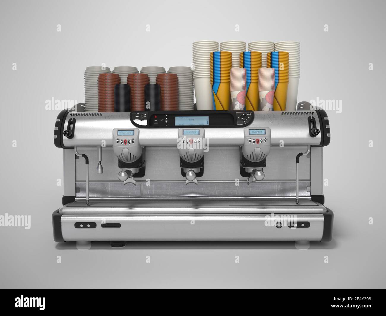 3D rendering concept of the sale of coffee with professional coffee ...