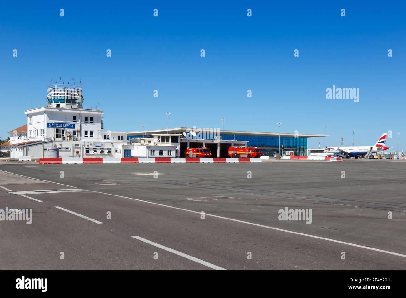 Gibraltar – July 29, 2018: Terminal of Gibraltar airport (GIB Stock ...