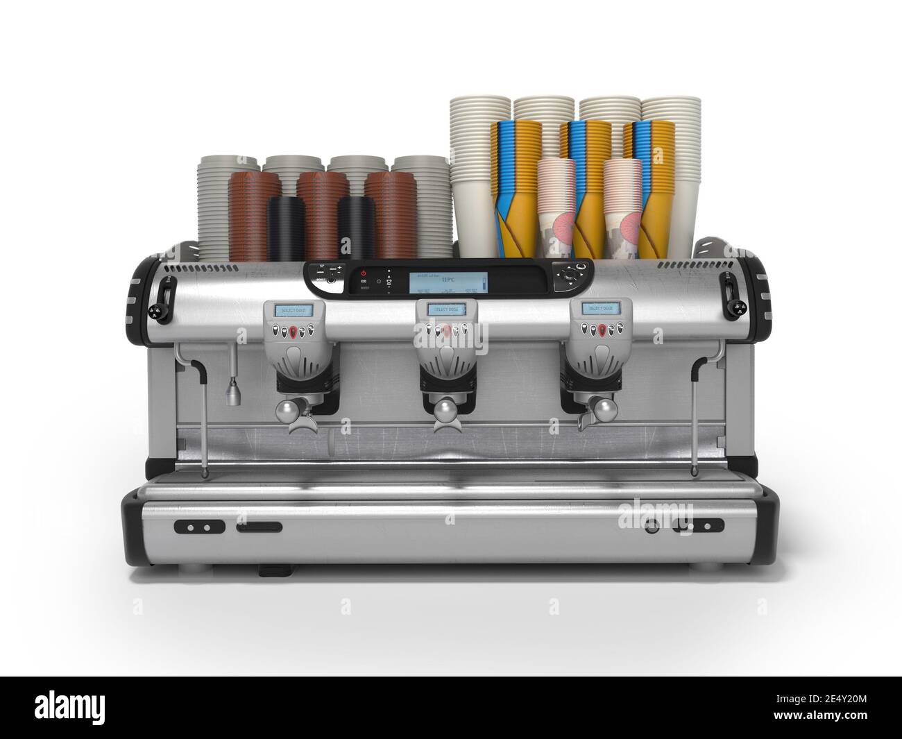 3D rendering concept of the sale of coffee with professional coffee ...