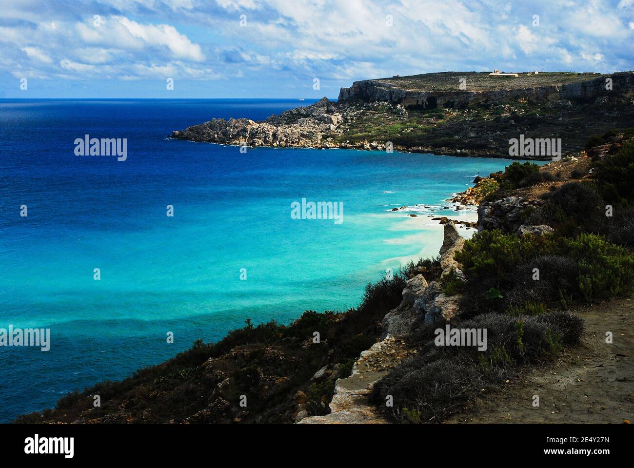 Tal Mixta cave view on the coast in Gozo island Stock Photo - Alamy