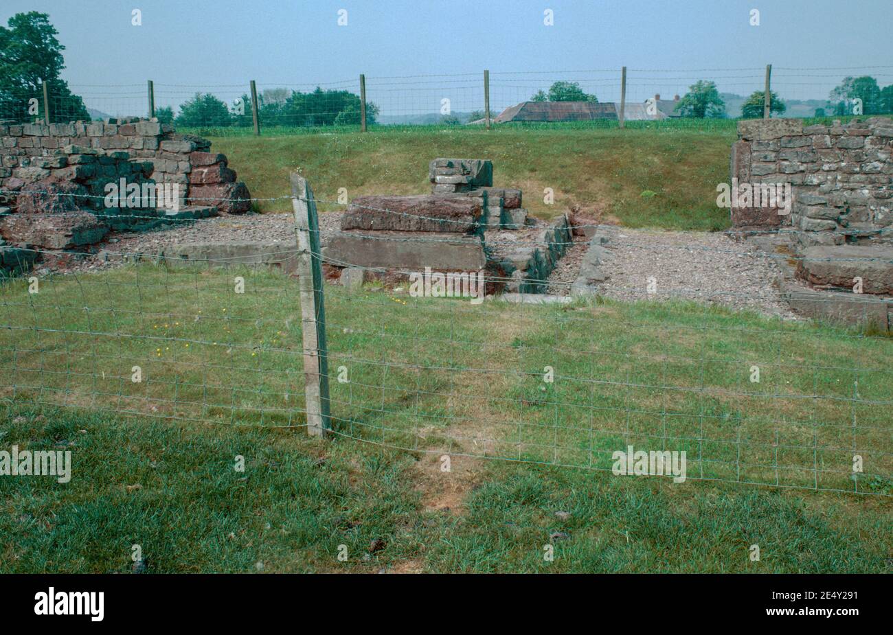 The remains of a roman castle were excavated hi-res stock photography ...
