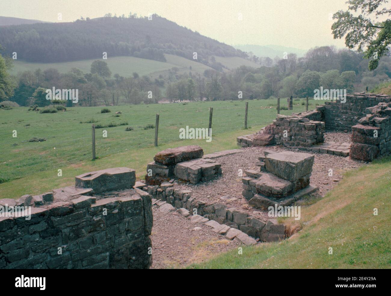 The remains of a roman castle were excavated hi-res stock photography ...